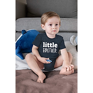 Unordinary Toddler little brother newborn outfit baby brother boy bodysuit coming home outfits boys (Charcoal Black, New Born)