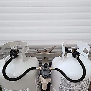 SHINESTAR 15-Inch RV Propane Hose, Propane Tank Hose for RV Two-Stage Propane Regulator, 1/4-Inch Male NPT x QCC-1, 2-Pack