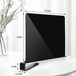 HAVIGET Acrylic Shelf Dividers for Closet Organization - Cabinet and Bookshelf Organizer for Shirt, Handbag, Sweater, Purse and Books - Plastic Separator in Kitchen, Bedroom, Garage (Black, 8 Packs)