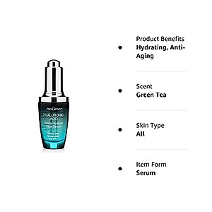 Progenix Hyaluronic Acid Face Serum Skin Care Booster. Intense Hydrating Serum With Hyaluronic Acid, Organic Aloe Vera, Vitamin E For Dry Skin & Fine Lines. 1 Fl Oz