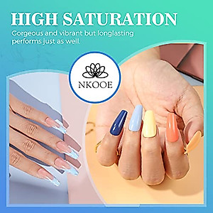 NKOOE 36 Colors Acrylic Nail Powder Set (10g/0.35oz Jars), Quick-Dry, Odorless, Non-Toxic, Easy-to-Blend, Ideal for DIY Nail Art & Salon Professionals - Perfect Gift for Nail Enthusiasts