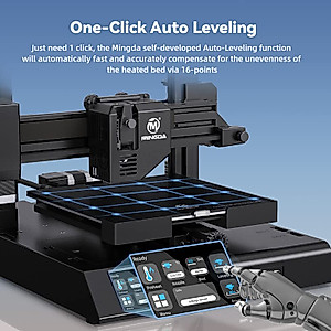 Mingda Magician X 3D Printers, One Touch Smart Auto Leveling FDM 3D Printing Machine Printing Size 230x230x260mm with TMC Silent Motherboard