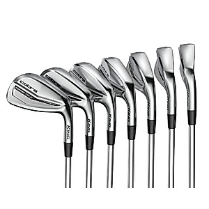 Cobra Golf 2022 King Forged Tec X Iron Set (Men's, Right Hand, KBS TGI 75, Reg Flex, 5-GW), Satin Chrome