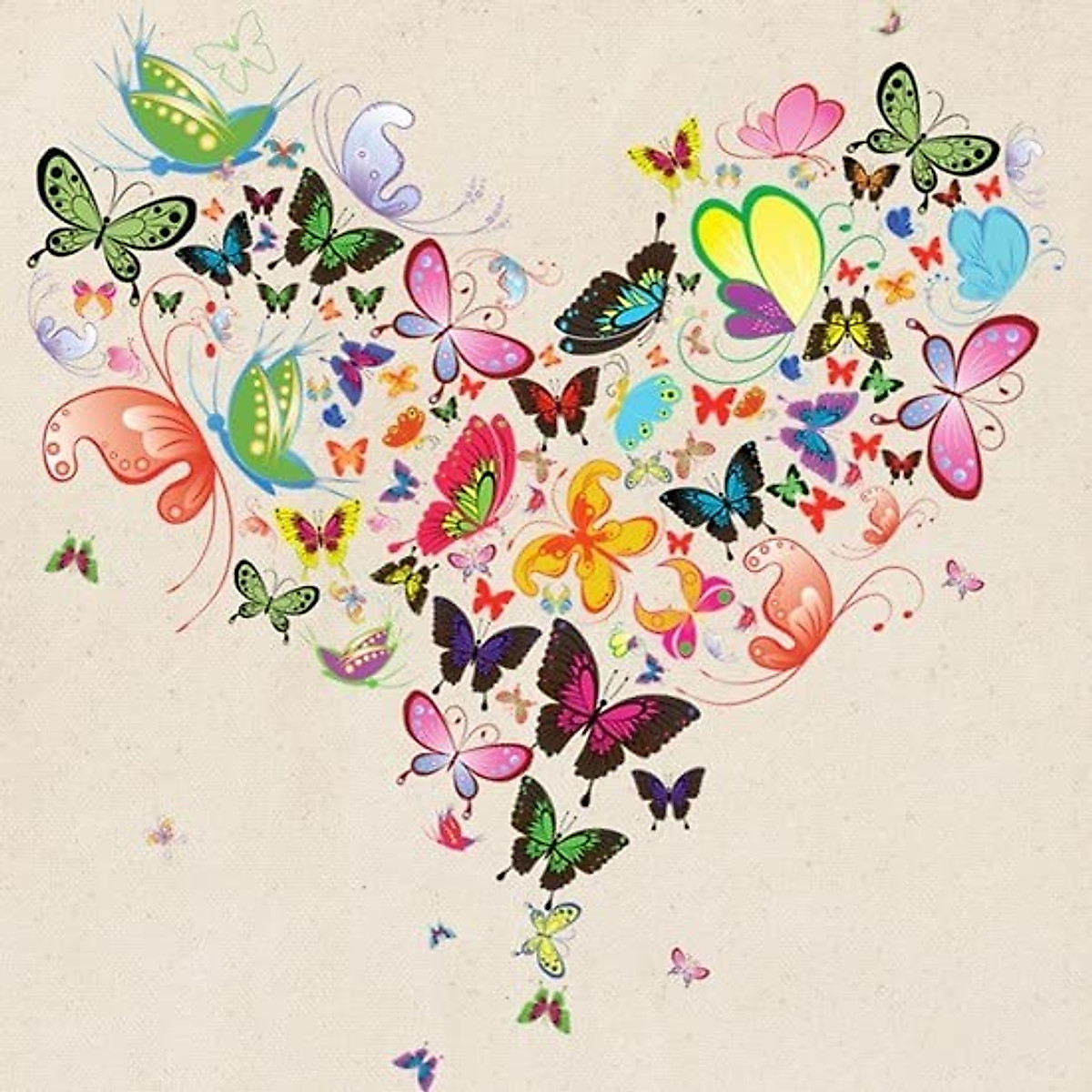 CafePress Heart Of Butterflies Tote-Bag Natural Canvas Tote-Bag,Shopping-Bag