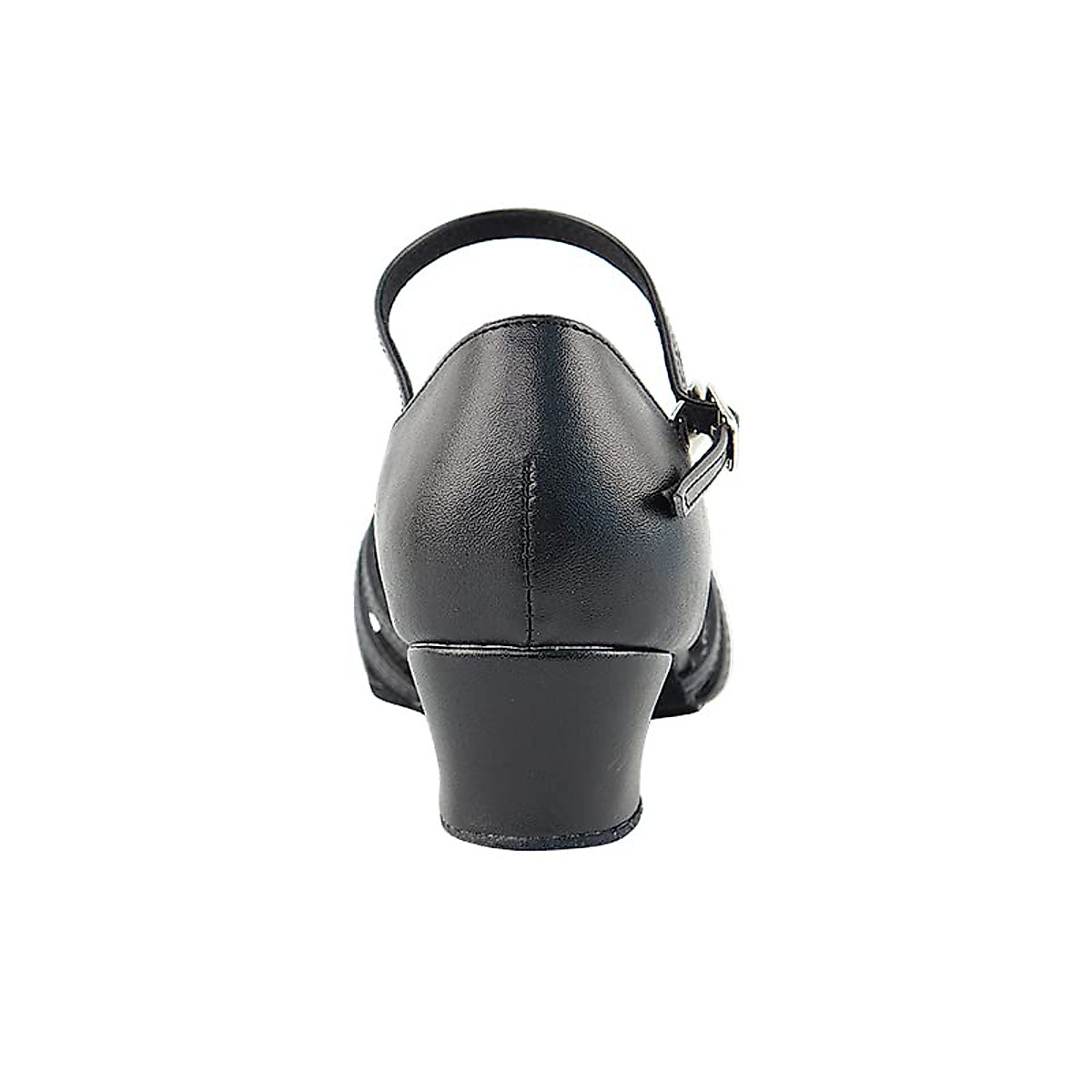 Very Fine Dancesport Shoes - Ladies Salsa, Latin, Rhythm Ballroom Practice Dance Shoes 802 Classic - 1.5-inch Heel Comfortable & Shoe Bag (Black Leather, Size 9)