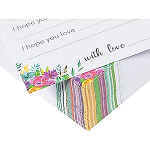 Juvale 50-Count Baby Shower Guest Activity Cards - Wishes for Baby - 5 x 7 Inches