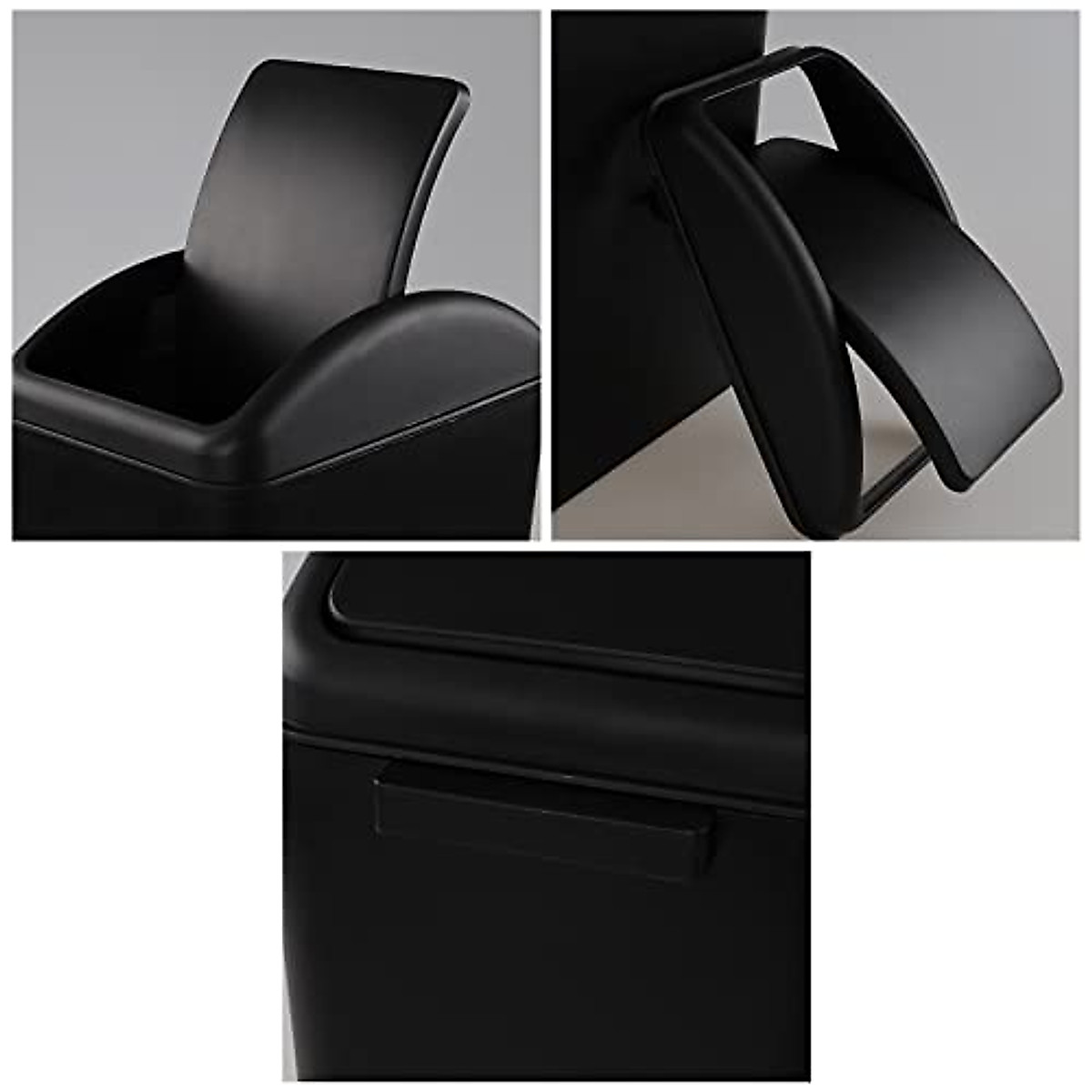 Gloreen 16 L Slim Kitchen Garbage Can, Plastic Rectangular Waste Basket, 1 Pack