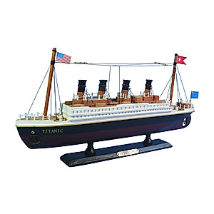 Hampton Nautical RMS Titanic Cruise Ship, 14" , White