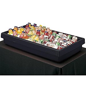 Cambro Table Top Food Bar, 41-13/16"L X 24"W X 7" H, 3-Pan Capacity, Black, NSF