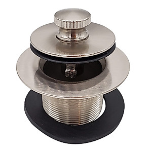 Westbrass Twist & Close 1-3/8" NPSM Fine Thread Bath Drain, Stainless Steel, D331-F-20