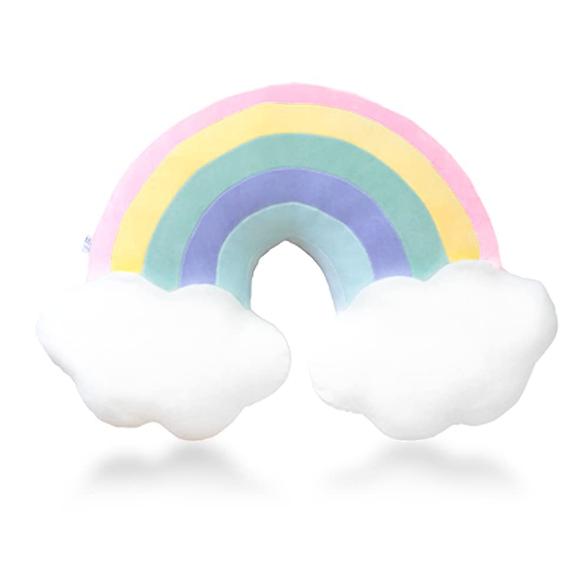 BENEKIY Rainbow Pillow 21'' Plush Rainbow Cloud Pillow Rainbow Shaped Travel Pillow Soft Stuffed Rainbow Decor Cushion Car Home Decorations
