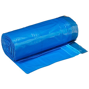 AmazonCommercial 13 Gallon Blue Recycling Bags /w Drawstrings - 0.7 MIL - 45 Count