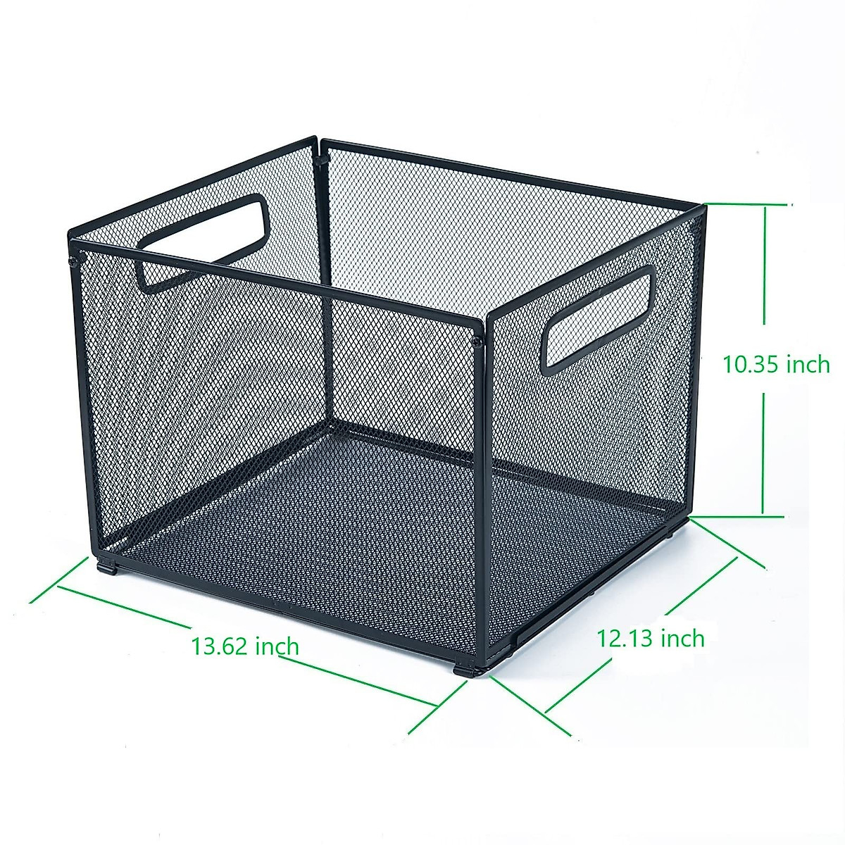 SETTFRFE Letter Size Hanging Folder Organizer,Metal Mesh Hanging File Folder Box,Office File Baskets,Black