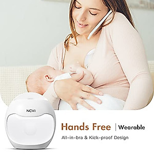 NCVI Manual Wearable Breast Pump | Breastmilk Collector, Hands-Free & Portable, Natural Expression, Breast Feeding Essentials | Astronaut Series, 1pc