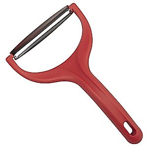 Kuhn Rikon Stainless Steel Wide Food Peeler, 6.25", Red