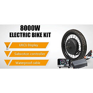 NBPOWER 72v 8000w QS 273 Electric Bike hub Motor Conversion kit with TFT Colorful Display, Sabvoton 72v 150Amp sine Wave Controller,8000W Ebike kit (19inch)