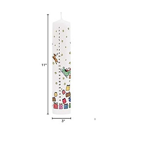 Alison Gardiner Santa's Sleigh Advent Candle - Handmade Wax Pillar Candle with 50 Hours Burn Time - Classic Christmas Countdown Candle Ideal for Centerpiece and Advent Tradition - Made in England