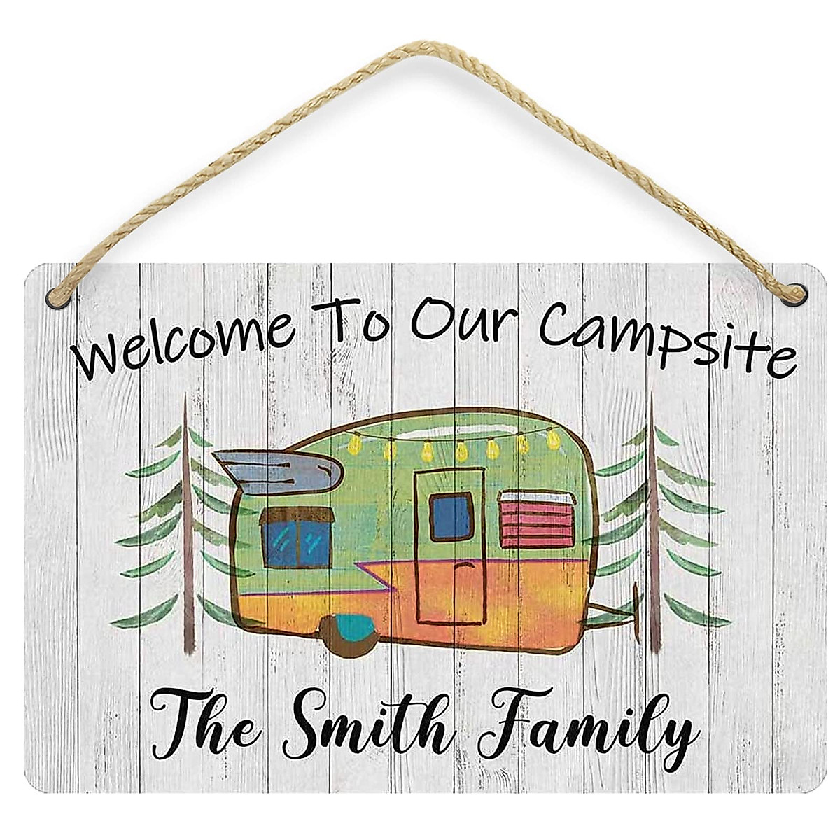 Personalized Camping Garden signs Welcome to Our Campsite Rv sign Outdoor Yard House Home Welcome Decorations