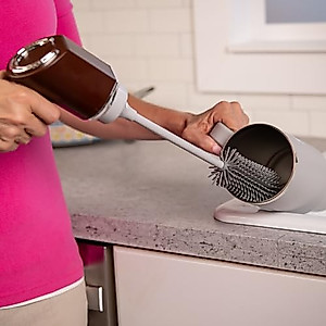 Horsepower Scrubber EZ Reach Silicone Bottle Brush Cleaner Attachment, AS-SEEN-ON-TV, Spins, 350 RPM, Reaches Deep to Clean 40 oz Tumblers, Bottles, Cups, Baby Bottles, & More, Extra-Long Handle