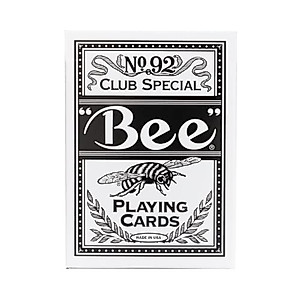 Bee Signature Series Playing Cards Deck, 1 Deck of Black Playing Cards, Thin Crushed, Special Edition
