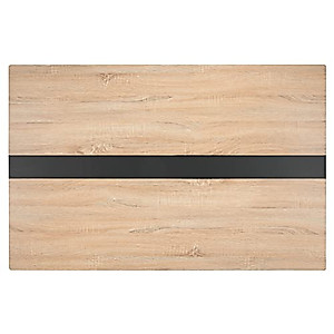 Safavieh Home Collection Leith Mid-Century Scandinavian Natural/Black Stripe Rectangle Dining Table