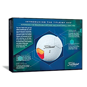 Titleist AVX Golf Balls, White, Prior Generation (One Dozen) (T9011S)
