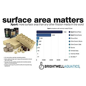 Brightwell Aquatics Xport NO3 Brick - Ultra-activated Denitrification Brick Media doped with Elemental Sulfur for Superior Performance in Filtration Media