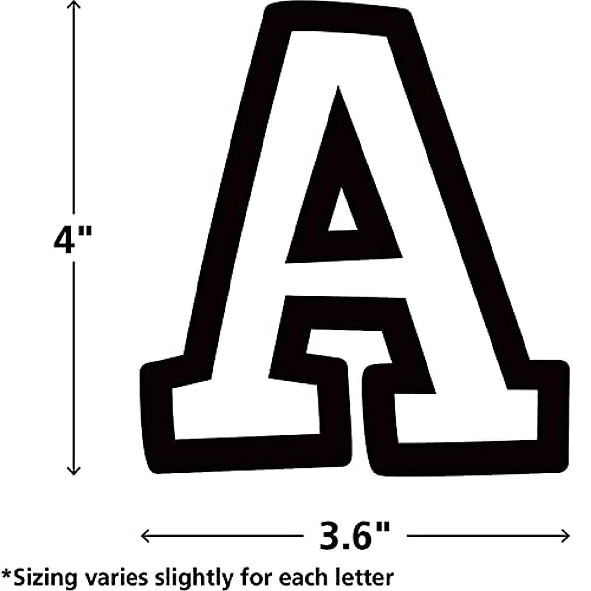 Teacher Created Resources Black & White Bold Block 4" Letters Combo Pack