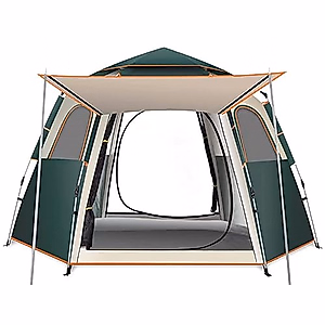 CLrkualn Camping Tent Pop Up 60 Seconds Set Up Family Dome Tent Waterproof Windproof Tent Double Layer Portable with Carry Bag for Outdoor Picnic Hiking Glamping (Green, Medium)