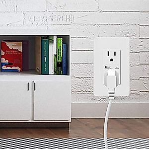 UCOMEN Smart Power Wall Outlets WiFi Sockets W/ 2 Plug outlets Remote Controller Compatible with Alexa, Google Home Requires 2.4 GHz Wi-Fi,4 pcs