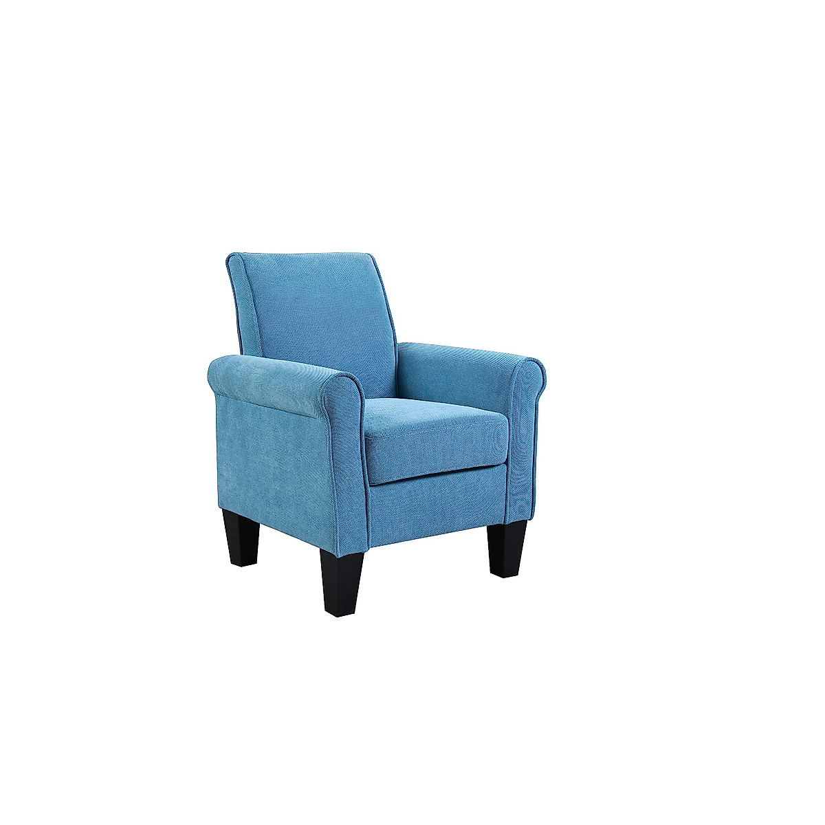 Tiokop Accent Living Room Chairs Modern Linen Fabric Comfy Reading Armchair for Bedroom Small Spaces Apartment Office, Light Blue