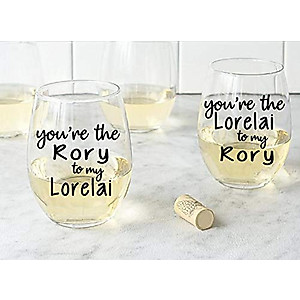 Gilmore Girls Wine Glass Gilmore Girls Rory Gilmore Lorelai Gilmore Funny Gilmore girls glass Gilmore gilrs Friends gift set