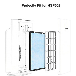 HSP002 Replacement Filter Compatible with HSP002 Smart True HEPA Air Cleaner Purifier 2.0 4-in-1 Filtration of H13 True HEPA Filter and Activated Carbon Filter