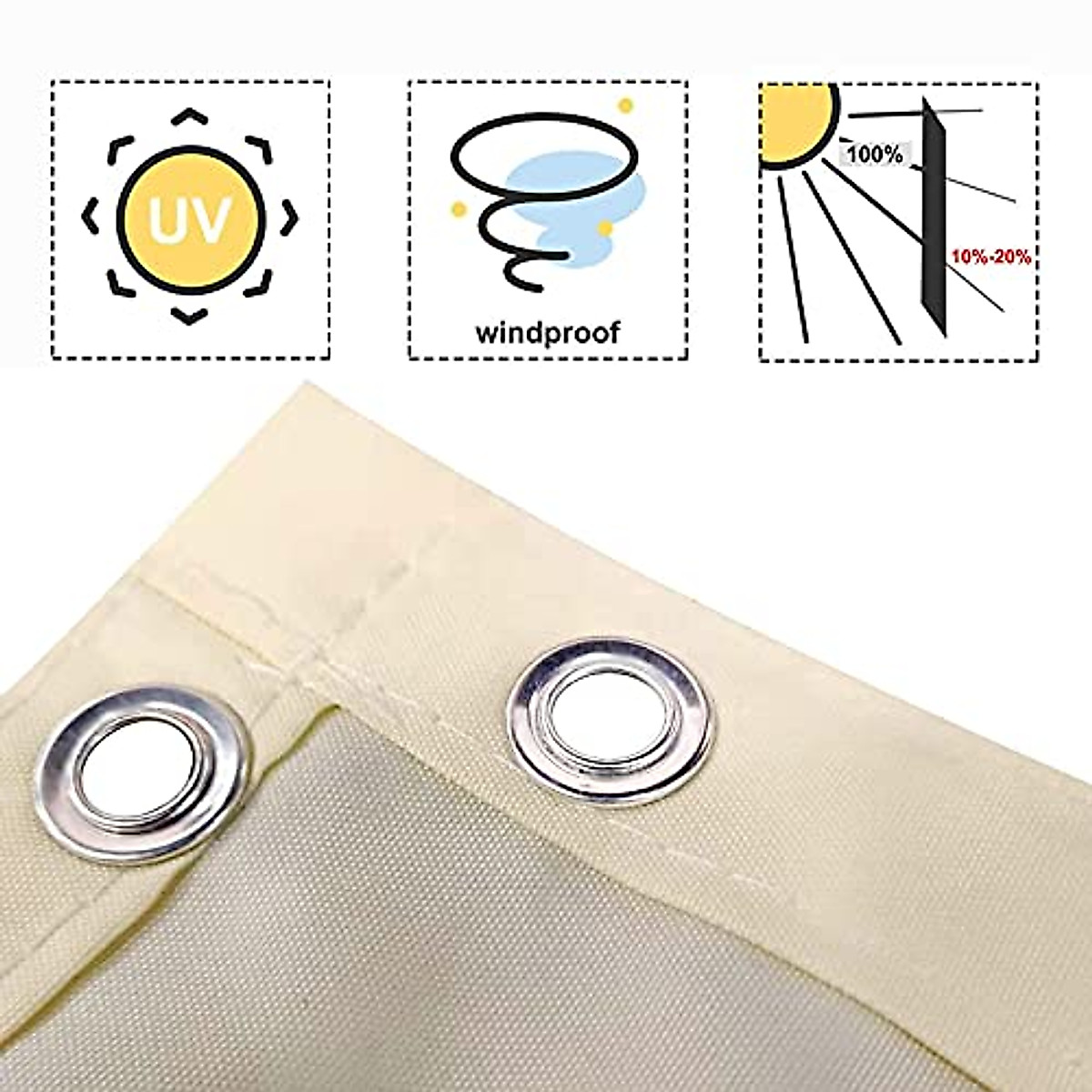 QIAOH Balcony Privacy Screen Cover 2.5x13.2ft, Backyard Privacy Screens, Balcony Covers for Privacy Weather-Resistant Wind Screen UV Protection, Privacy Shield Fence Cover