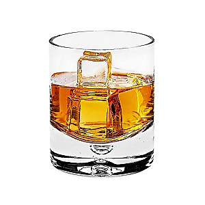 Badash Galaxy Crystal Old Fashioned Glasses - Set of 4 Mouth-Blown Lead-Free Crystal 8 oz. Rocks Glasses for Whiskey, Bourbon & Scotch