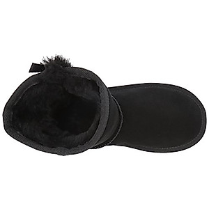 Koolaburra by UGG Girls' Victoria Short Fashion Boot, Black, 02 Youth US Little Kid