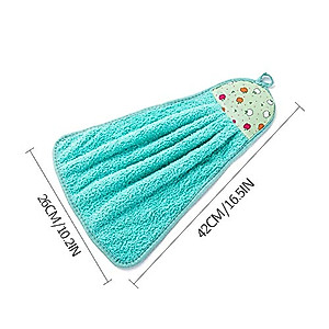 Hand Towel Hanging Kitchen Hand Dry Towel Fast Dry Soft Dish Wipe Cloth for Kitchen Bathroom Use (4 pcs)