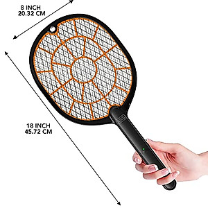 BLACK+DECKER Electric Fly Swatter & Fly Zapper- Bug Zapper Racket Indoor & Outdoor- Handheld, Heavy- Duty Mosquito Swatter, Battery- Powered, Non- Toxic Safe for Humans & Pets Fly Swatters