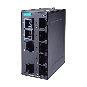 MOXA EDS-2008-EL 8-Port Entry-Level Unmanaged Switch, 8 10/100BaseTX Ports, -10 to 60°C