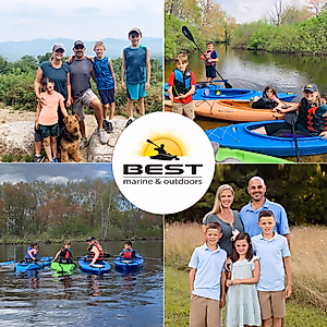 Best Marine and Outdoors Kayak Fishing Paddle, Adjustable 250cm Carbon Fiber Angler Oar with ABS Blades, 34oz Lightweight, 2 Piece Kayaking Accessories with 5ft Leash