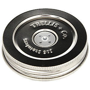 Trellis + Co. 316 Stainless Steel Fermentation Lids | 3 Silicone Waterless Fermenter Airlock Lids | Easy Lacto Fermenting Wide Mouth Mason Jar Canning Lids | Free Recipe eBook Included