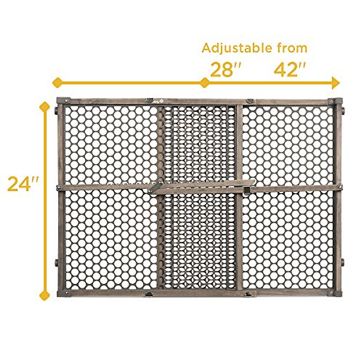 Safety 1st Vintage Wood Baby Gate with Pressure Mount Fastening (Gray)