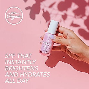 COOLA Organic Dew Good Illuminating Probiotic Serum with SPF 30, Dermatologist Tested Sunscreen with Plant-Derived BlueScreen Digital De-Stress Technology, 1.15 Fl Oz