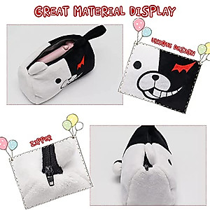Heionia Anime Pencil Case Monokuma Pencils Case Set Pouch Holder Box Makeup Bag School Supplies Anime Zipper Stationery Large Capacity Birthday Christmas Gifts for Kids Students (HENG)