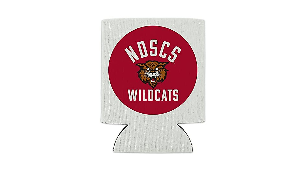 NDSCS Wildcats Logo Can Cooler - Collapsible Insulator