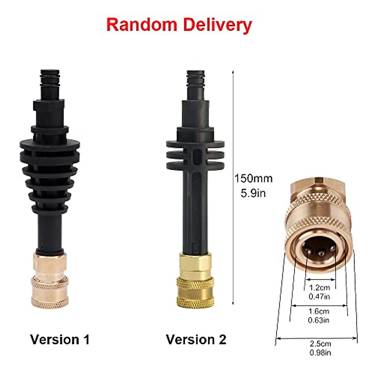 5.9 inch Short Lance Extension Rod Adapter for Worx WG629E WG630 WU629 WG644 Hydroshot Pressure Washer Accessories