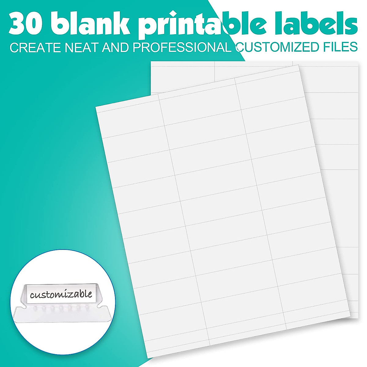 HERKKA Extra Capacity Legal Size Hanging File Folders, 30 Reinforced Hang Folders, Heavy Duty 1 Inch Expansion, Designed for Bulky Files, Medical Charts, Assorted Colors, 30 Pack