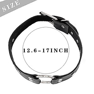 Sethain Punk Leather Choker Necklace Black Gothic Wide Leathers Chokers Collar Necklaces Halloween Jewelry Accessories for Women (Black)