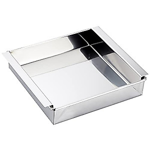 Endoshoji ATM07018 Commercial Egg Tofu Pan, 7.1 inches (18 cm), Kanto Type, Main Body: 18-8 Stainless Steel, Made in Japan