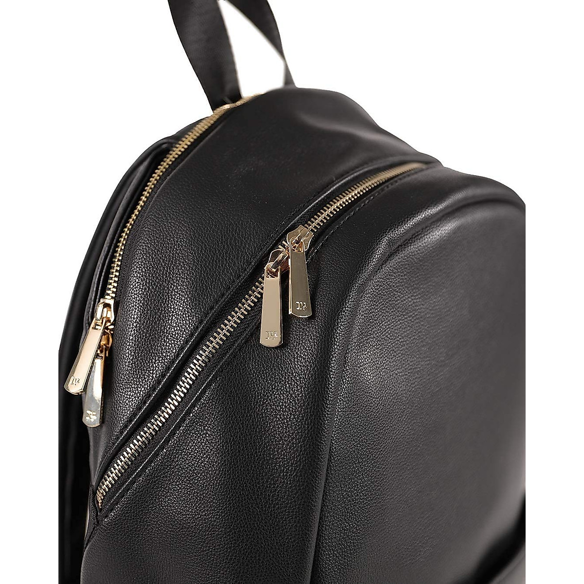 Little Unicorn Skyline Backpack – Diaper, Work, Travel Bag with Changing Pad - Premium Vegan Leather – Lightweight & Durable Design – 5 Interior Pockets – Easily Wipes Clean (Black)